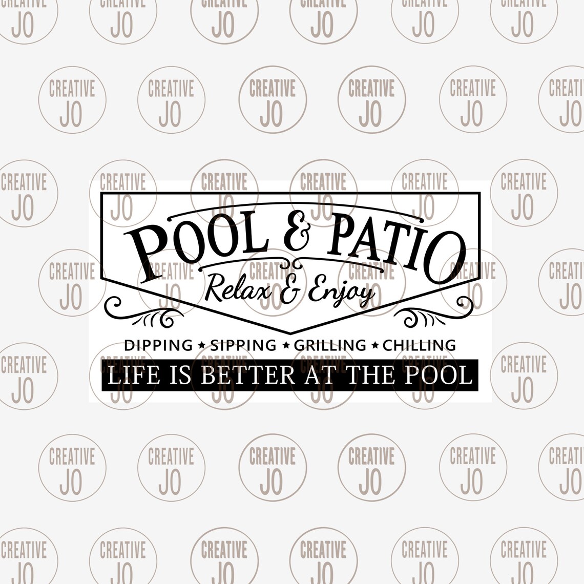 Pool and Patio Sign Svg Patio Sign Cricut Pool Sign - Etsy
