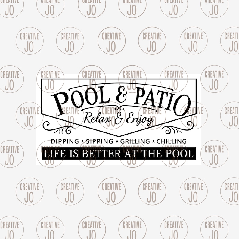 Pool and Patio Sign Svg Patio Sign Cricut Pool Sign - Etsy