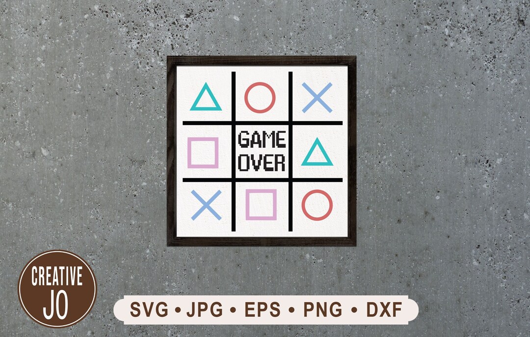 Game Over Sign SVG, Gamer Sign SVG, Funny Game Room Printable File ...