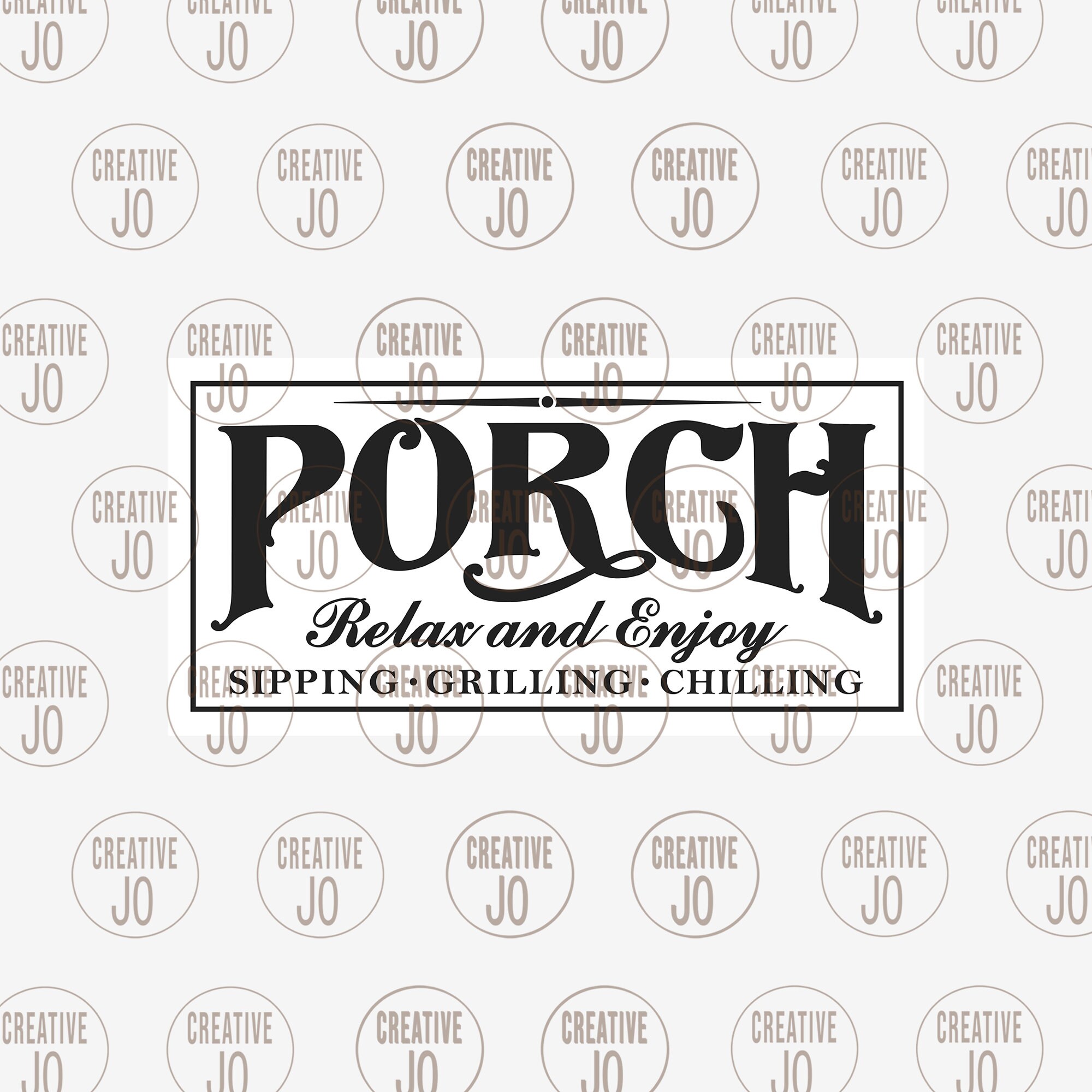 Porch Relax and Enjoy Sign Svg Vintage Porch Sign Sipping - Etsy