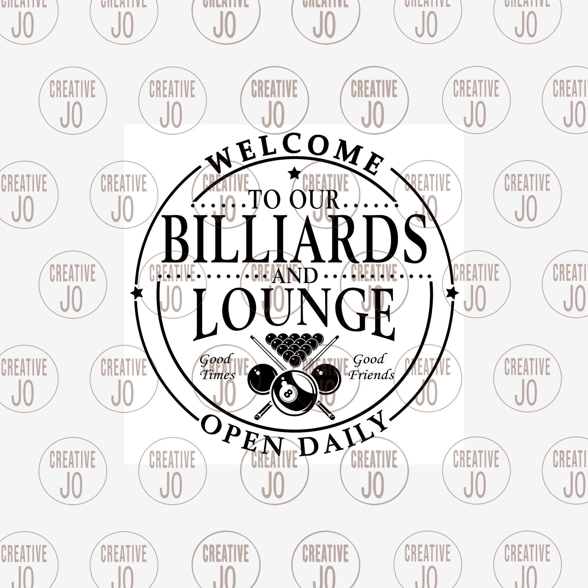 Billiards and Lounge Sign SVG Gamer Sign SVG Billiard Room - Etsy