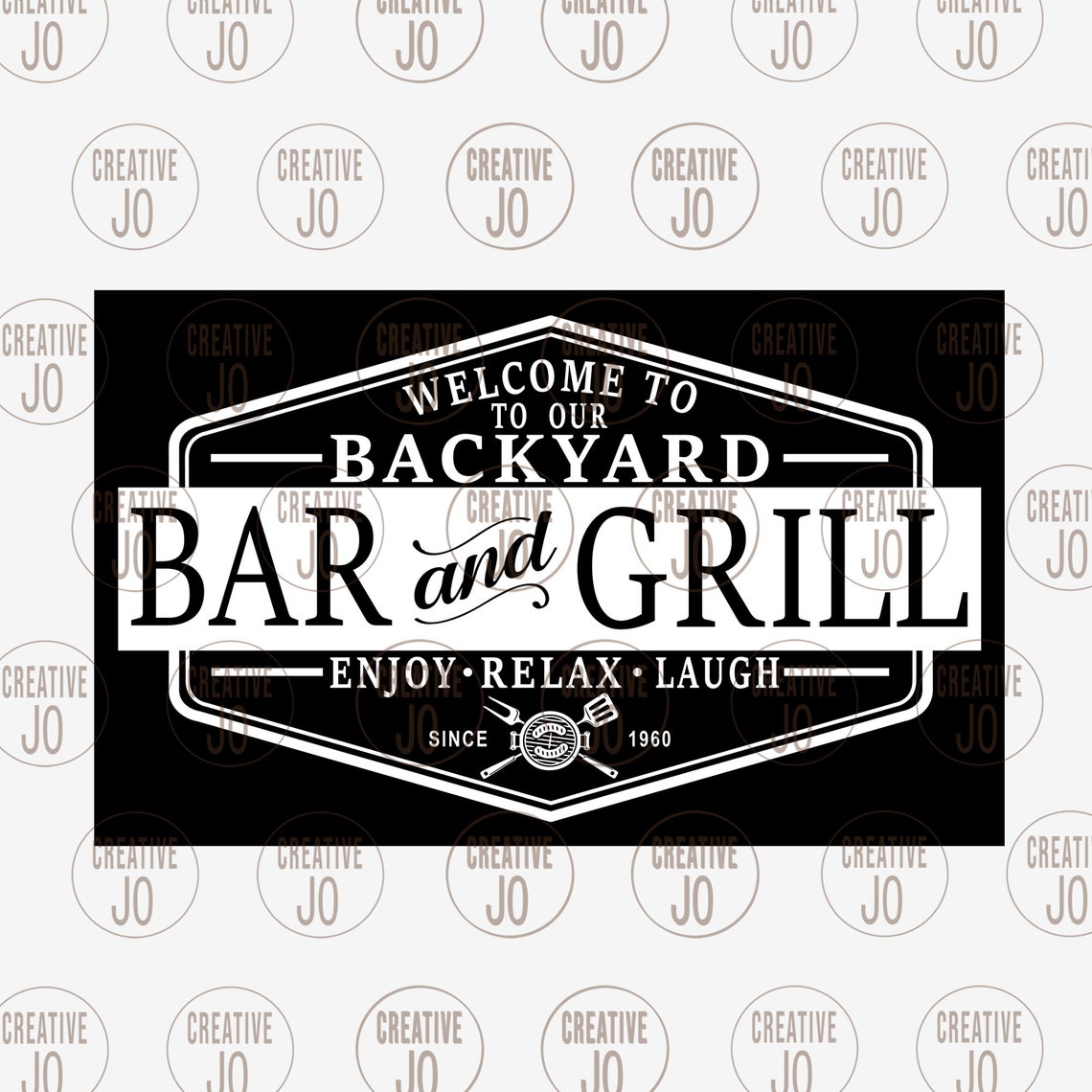 Welcome to Our Bar and Grill Sign Svg Vintage Backyard Wall - Etsy