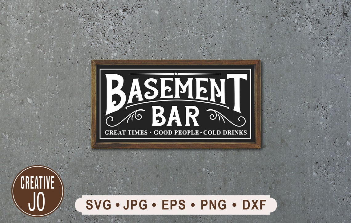 Basement Bar Sign Svg Bar Sign Svg Bar Sign Printable Great - Etsy Hong ...