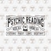 Psychic Reading Sign SVG, Vintage Halloween SVG, Halloween Crystal Ball ...