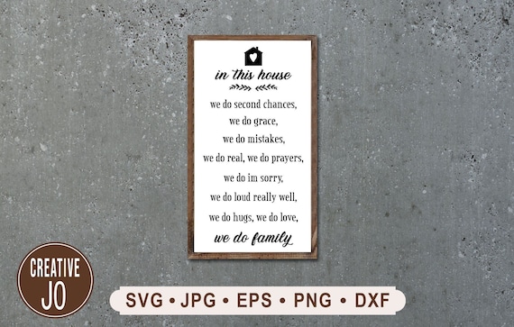 In This House Sign SVG Inspirational Quotes SVG in This - Etsy