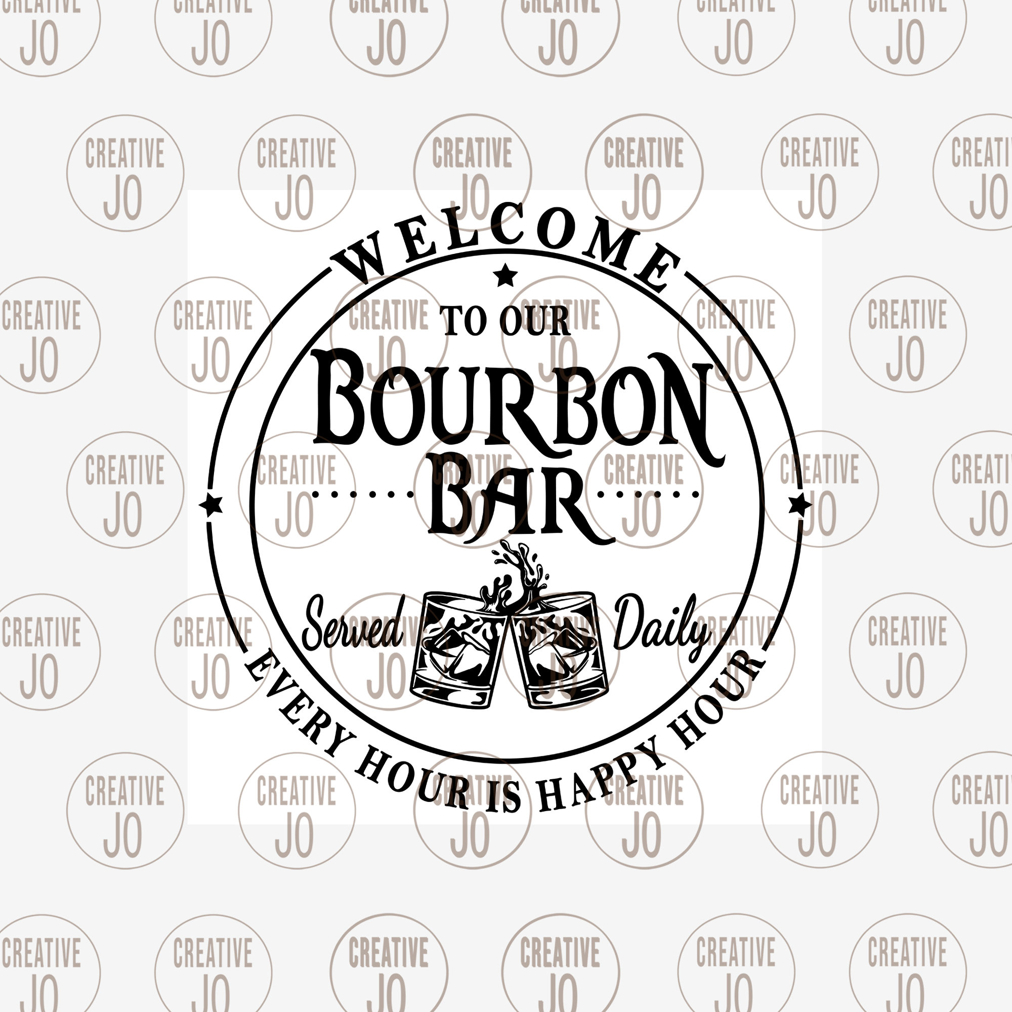 Welcome to Our Bourbon Bar Sign SVG Vintage Bar Sign SVG - Etsy
