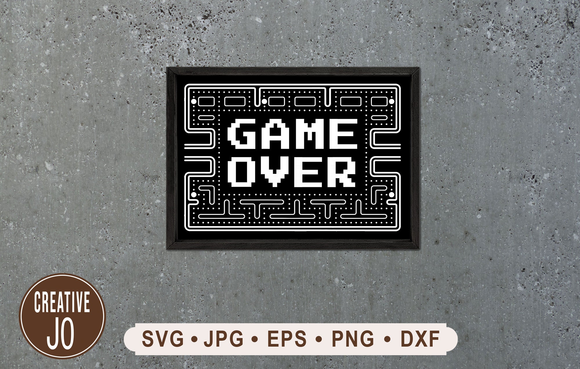 Game Over Sign Svg, Game Zone Icon Svg, Gamer Room Sign Printable, Game ...