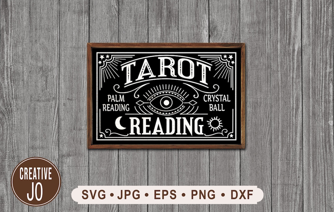 Tarot Reading Sign Svg, Vintage Halloween Svg, Tarot Reading Printable ...