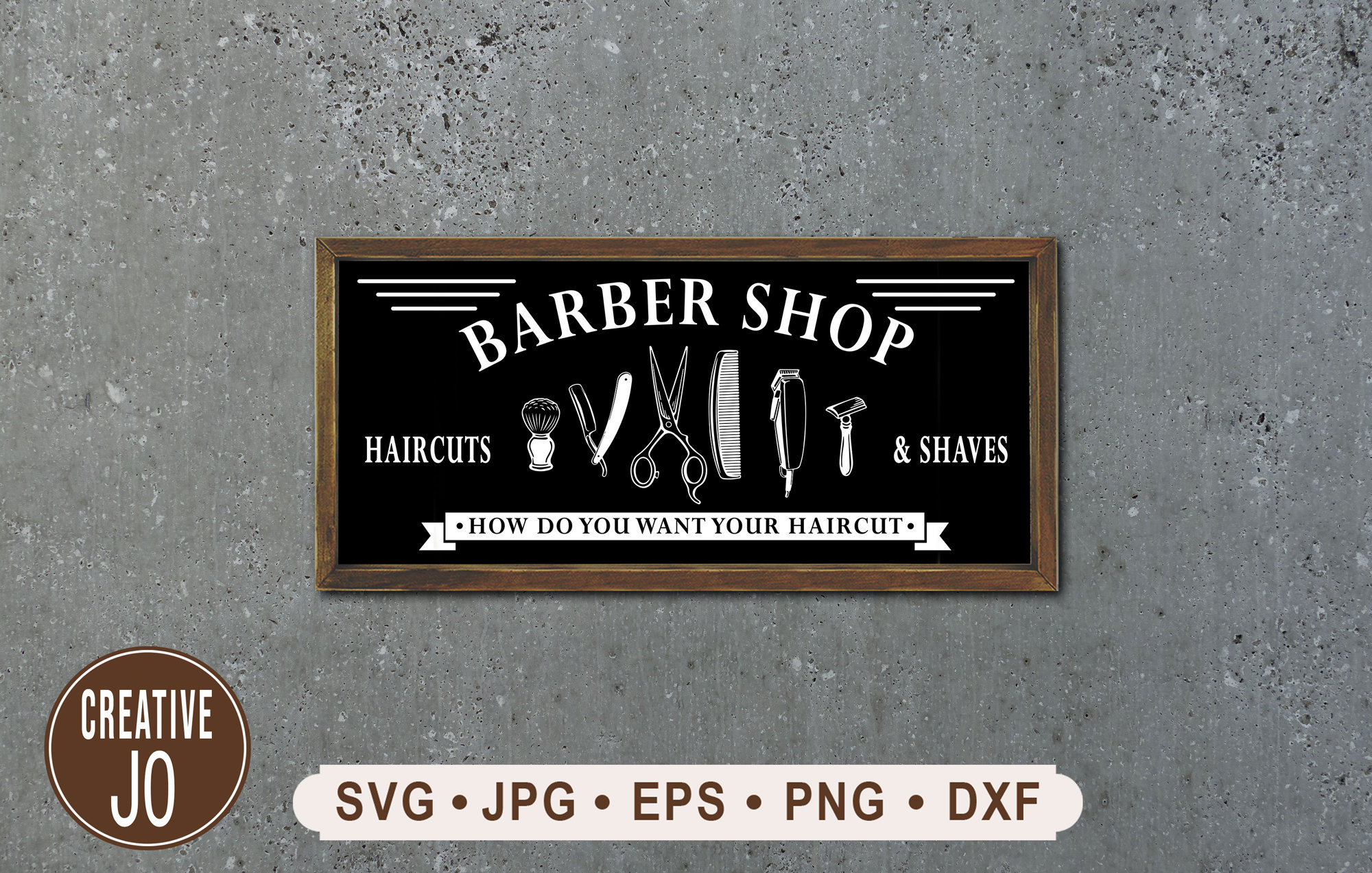 Barber Shop Sign SVG Haircuts and Shave Sign SVG Vintage - Etsy