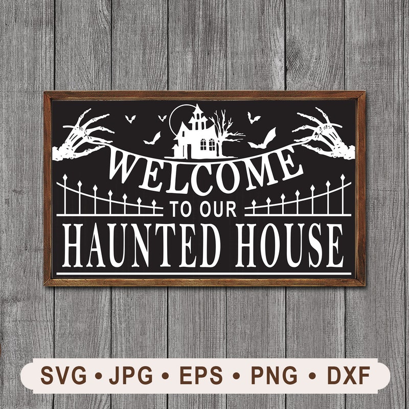 Haunted House Sign - Etsy