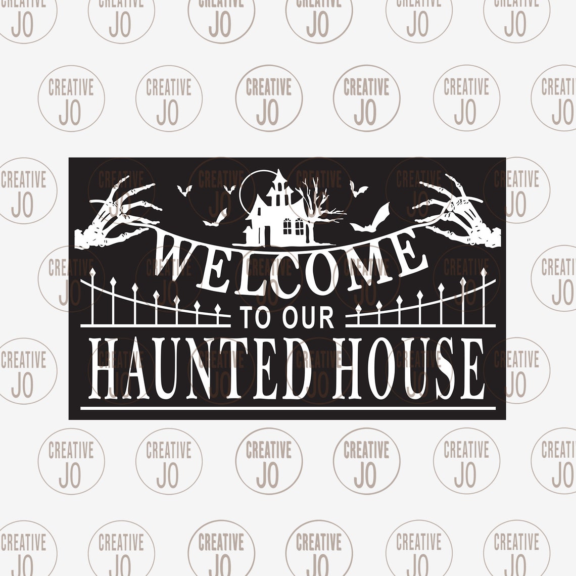 Welcome to Our Haunted House Sign Svg, Vintage Halloween Svg, Haunted ...