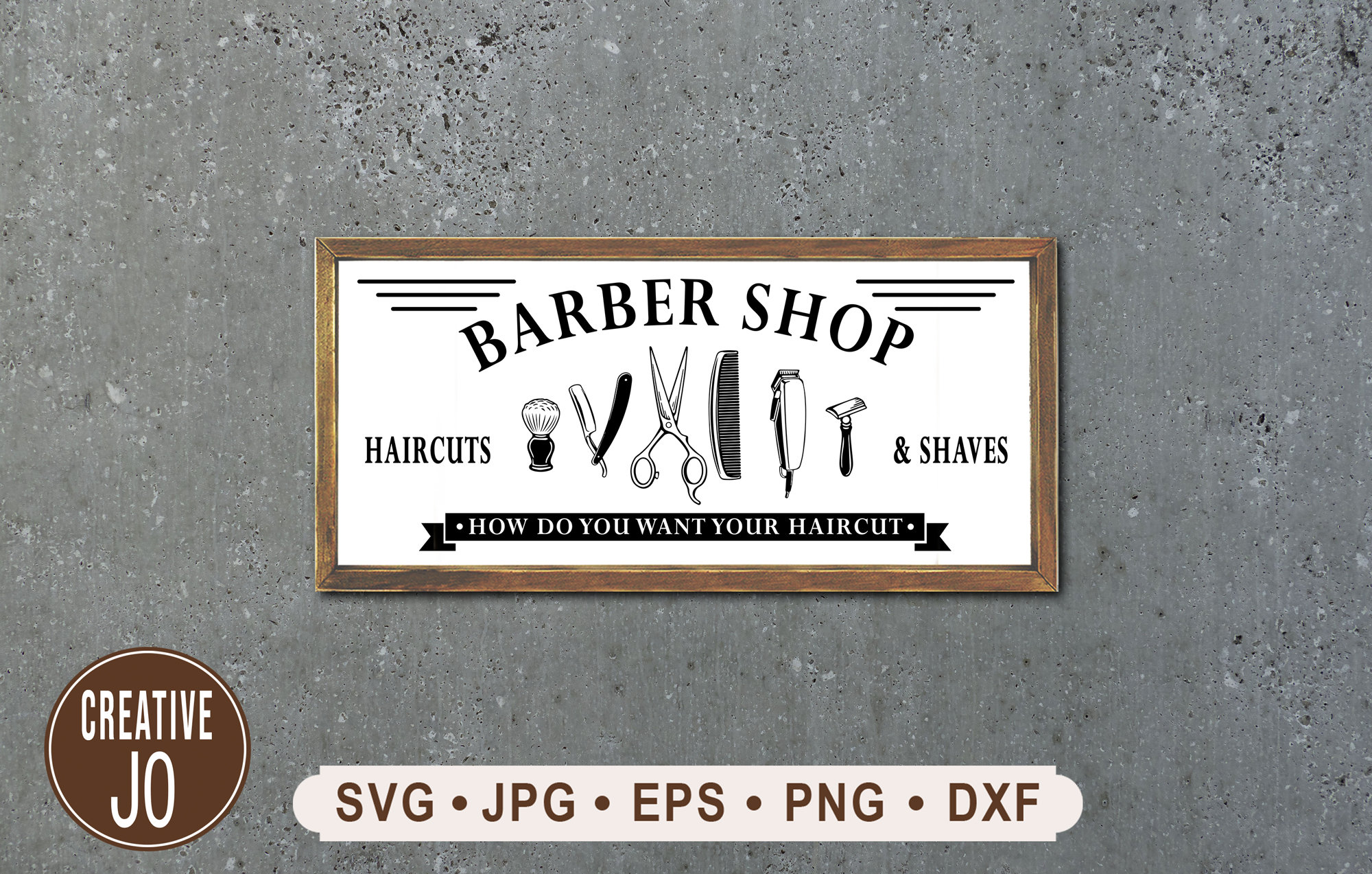 Barber Shop Sign SVG Haircuts and Shave Sign SVG Vintage - Etsy