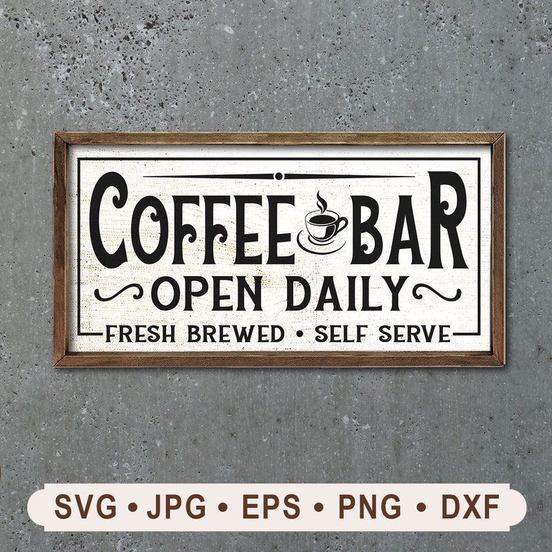 Coffee Sign Svg - Etsy