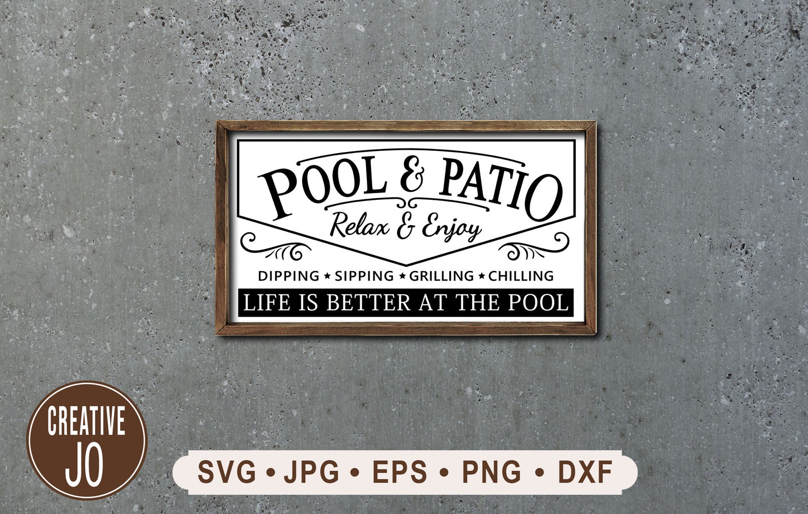 Pool and Patio Sign Svg, Patio Sign Cricut, Pool Sign Printable, Relax ...