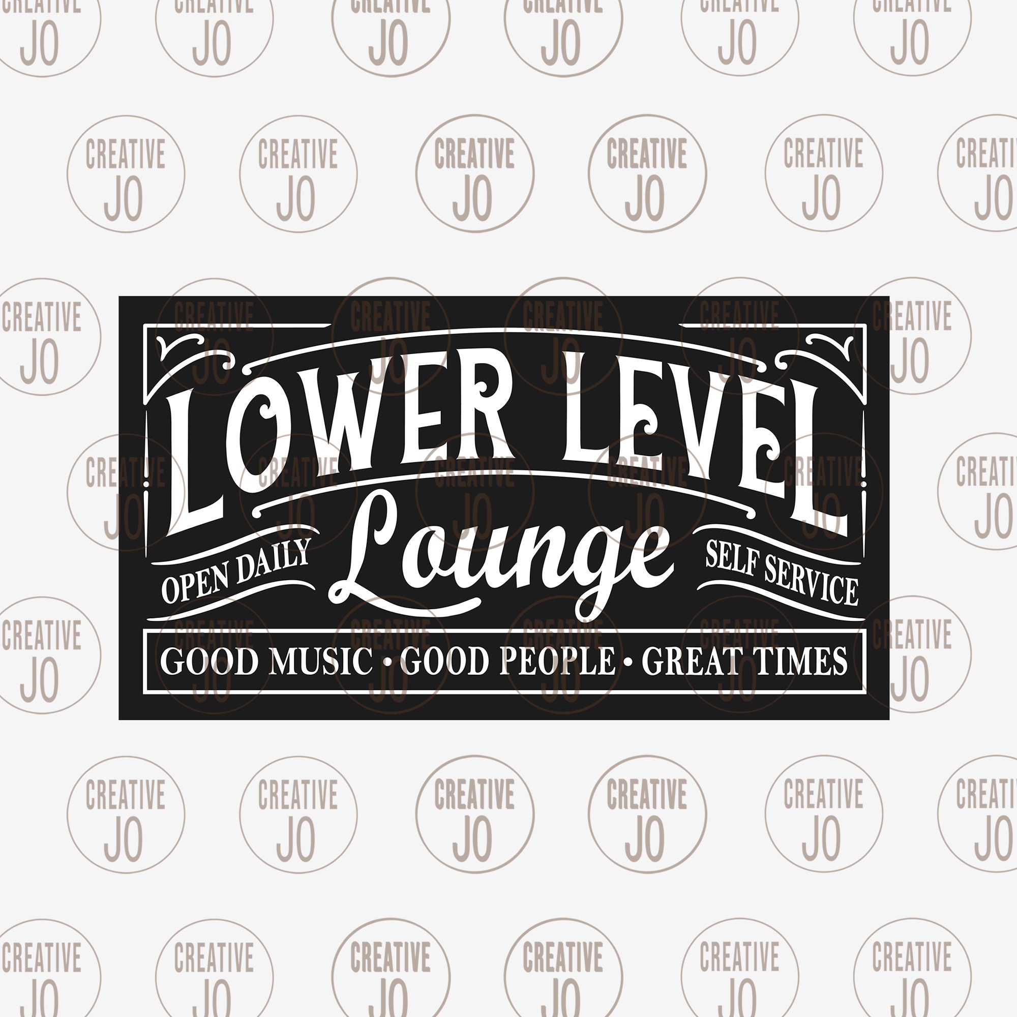 Lower Level Lounge Sign Svg Vintage Lower Level Sign Bar - Etsy
