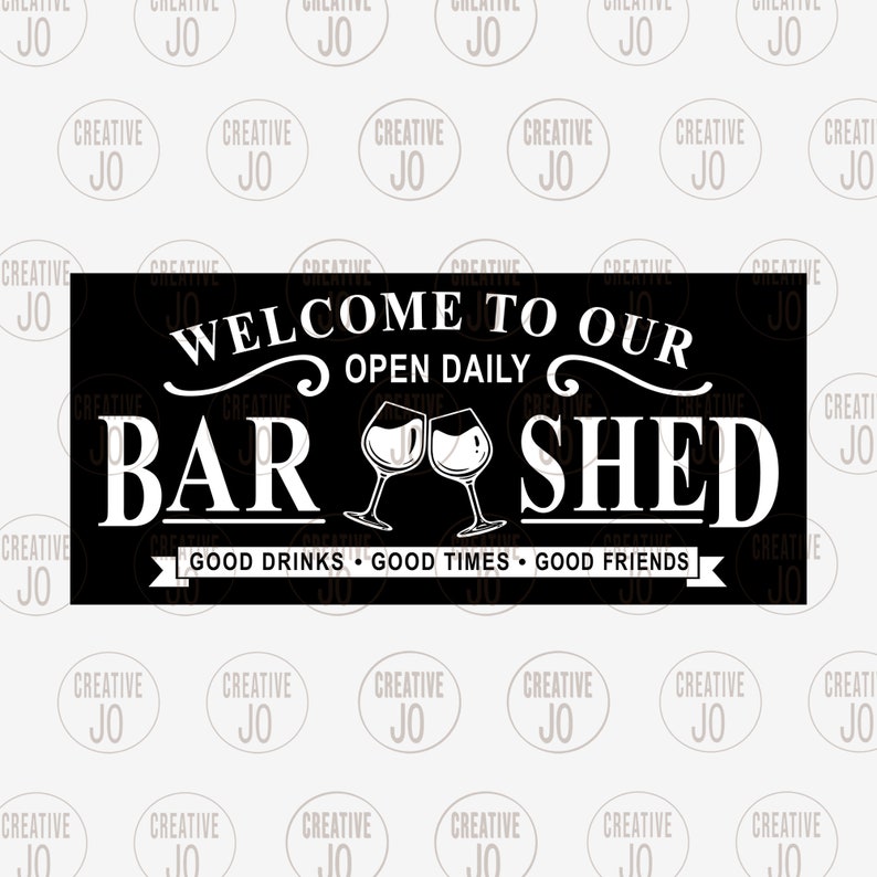 Welcome to Our Bar Shed Sign SVG Farmhouse Bar Shed SVG Bar | Etsy