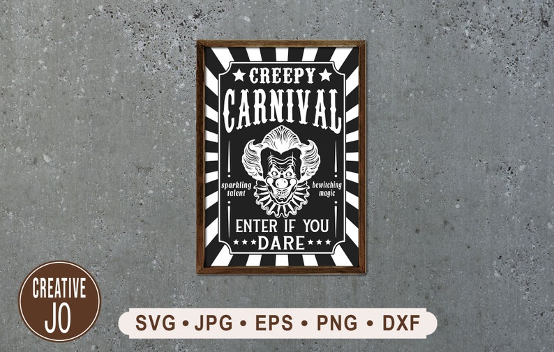 Creepy Carnival Sign SVG Vintage Halloween SVG Enter If You - Etsy