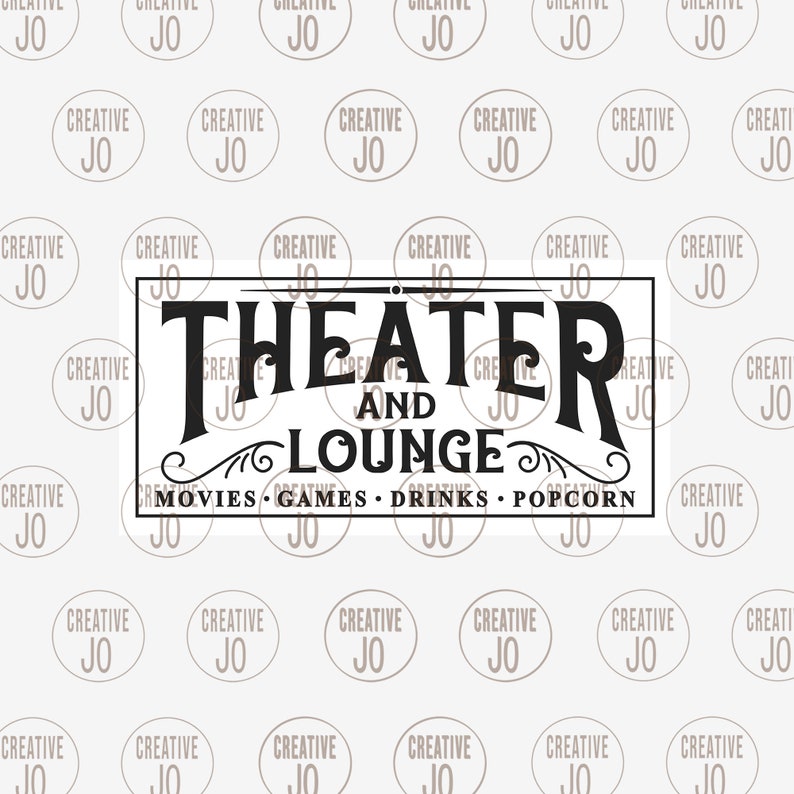 Theater and Lounge Sign Svg Lounge Sign Svg Theater - Etsy
