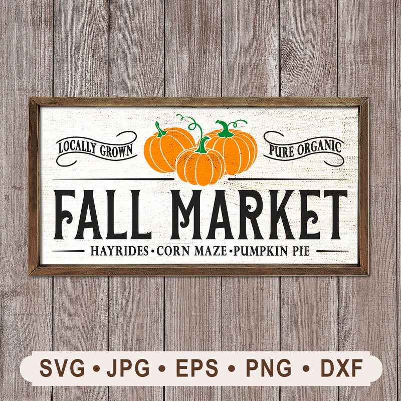 Horizontal Fall Signs Svg - Etsy