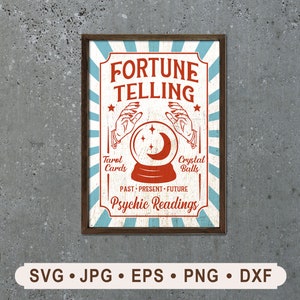 Fortune Telling Sign Svg, Vintage Halloween SVG, Halloween Printable ...