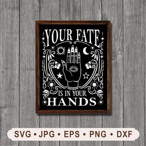 Your Fate is in Your Hand Sign Svg, Vintage Halloween SVG, Halloween ...