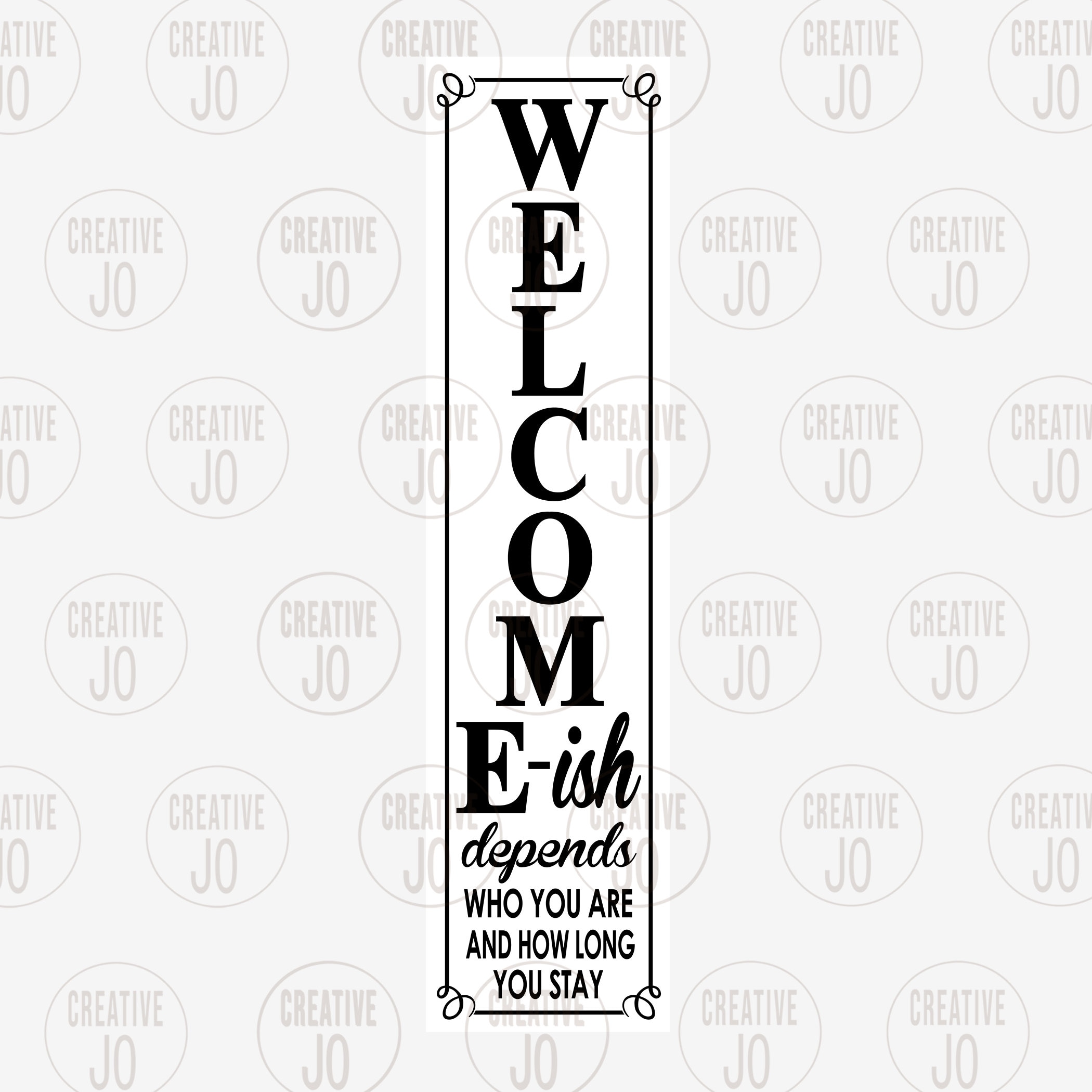 Welcome-ish Sign SVG, Vintage Welcome-ish SVG, Welcome-ish Wall Sign ...
