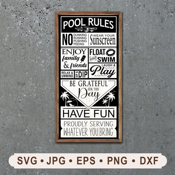 Pool Rules Sign - Etsy