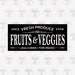 Fresh Produce Fruits and Veggies Sign SVG, Fresh Produce Sign SVG ...