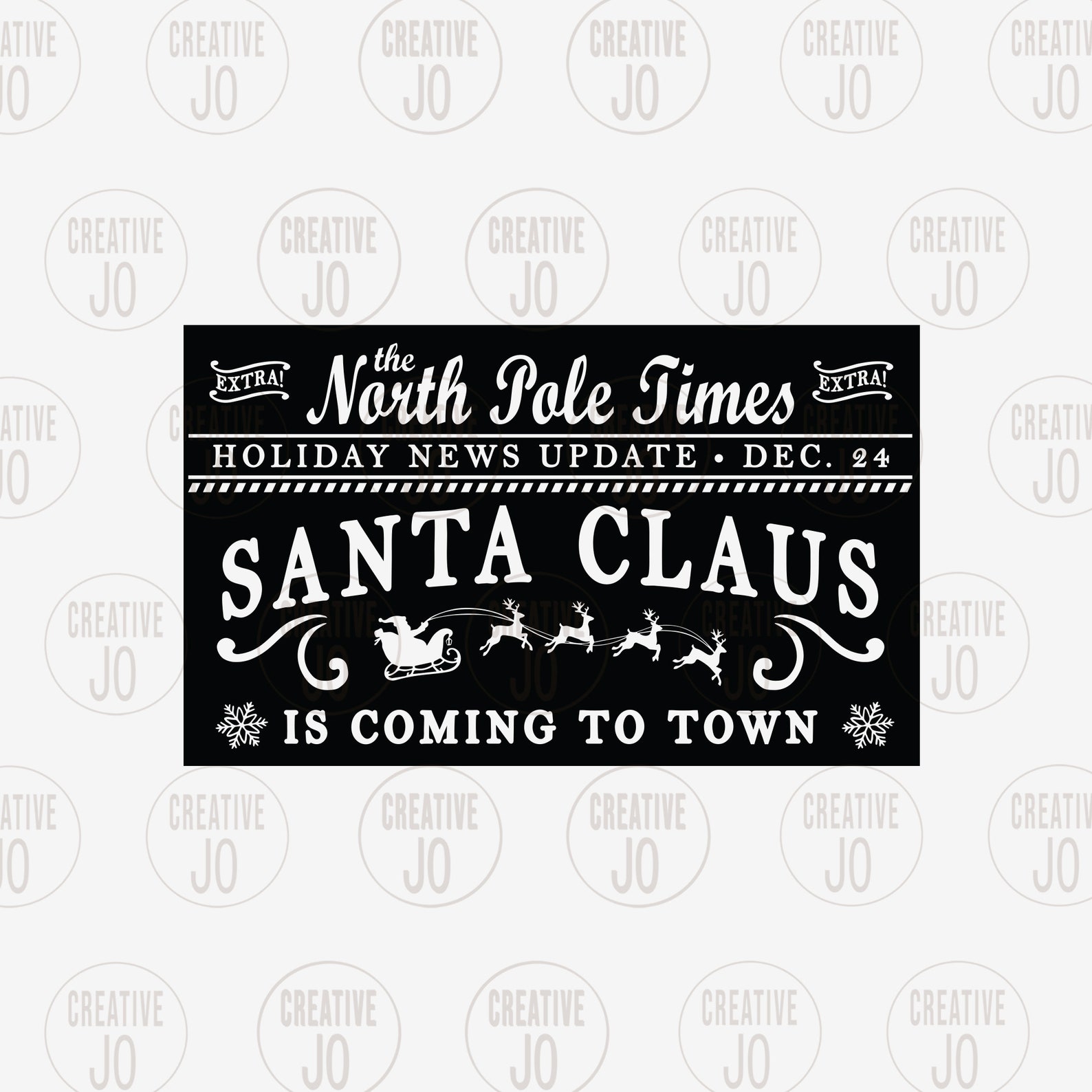 Santa Claus is Coming to Town SVG Christmas Sleigh Sign | Etsy
