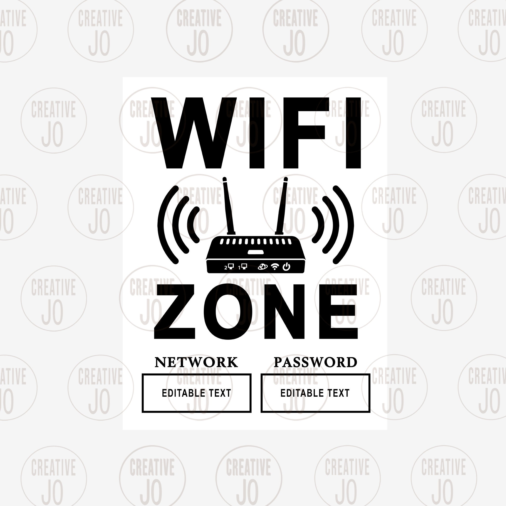 Wifi Sign SVG Utility Wifi Sign Printable Cricut Network - Etsy