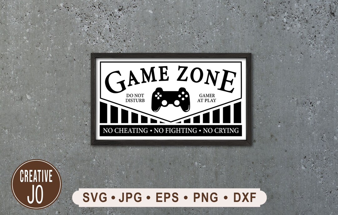 Game Zone Sign Svg, Game Icon Svg, Game Sign Printable, Do Not Disturb ...