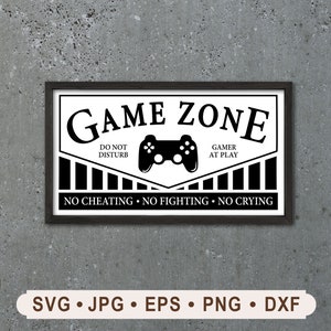 Game Zone Sign Svg, Game Icon Svg, Game Sign Printable, Do Not Disturb ...