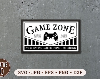 Game Zone Sign Svg, Game Icon Svg, Game Sign Printable, Do Not Disturb ...