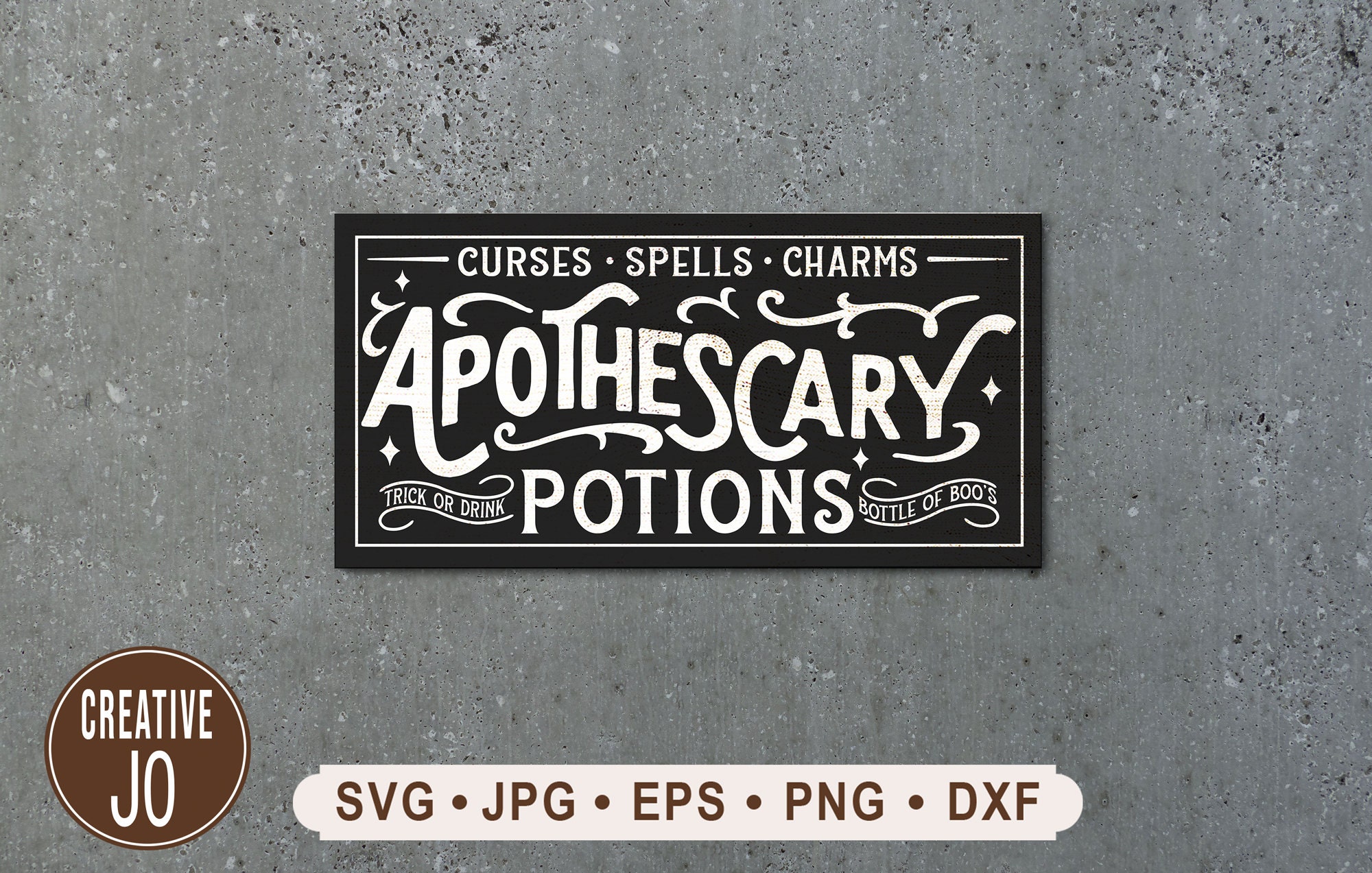 Apothescary Sign SVG Vintage Halloween Sign Potions Sign - Etsy
