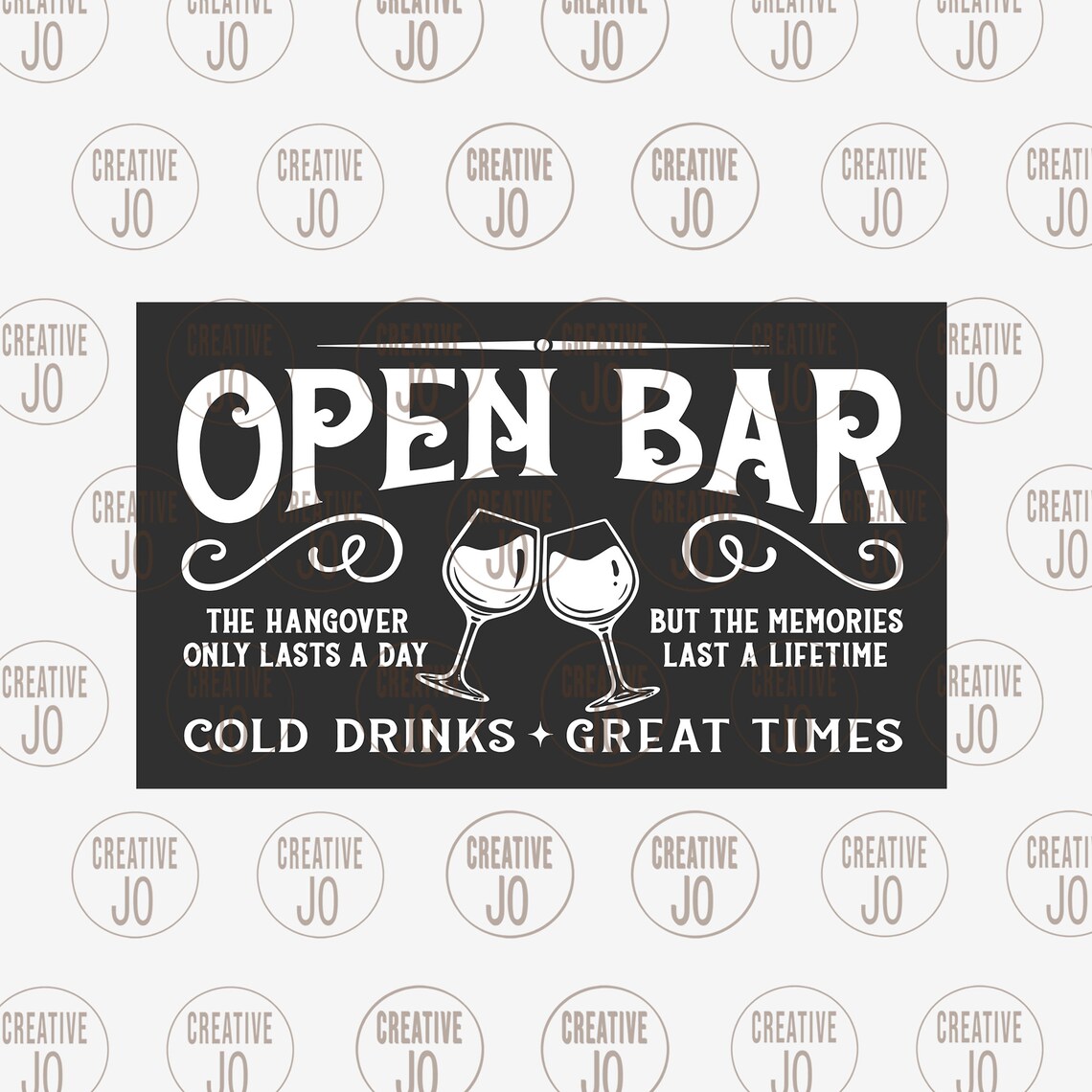Open Bar Sign Svg Vintage Bar and Lounge Sign Svg Cold - Etsy