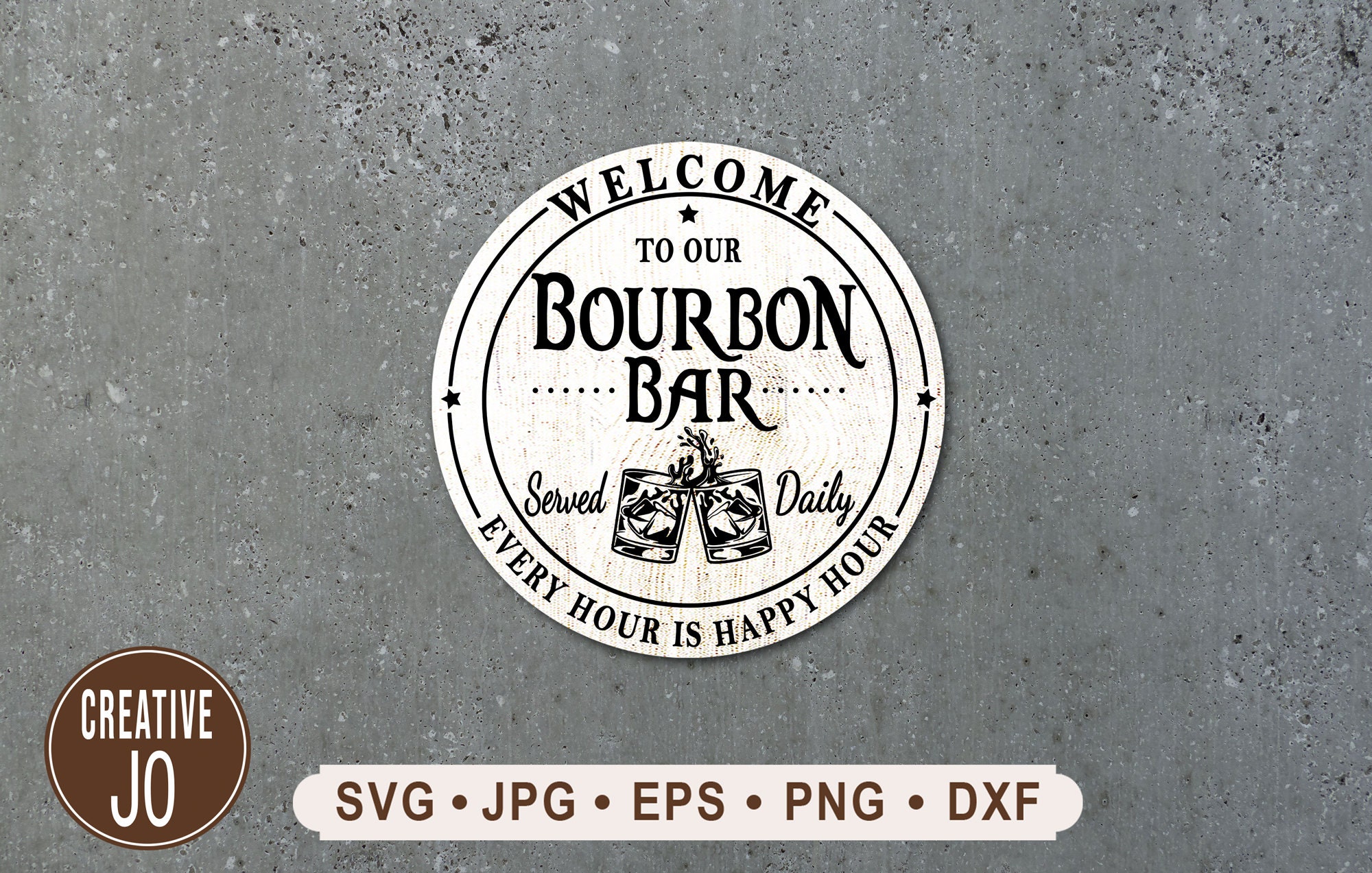 Welcome to Our Bourbon Bar Sign SVG Vintage Bar Sign SVG - Etsy