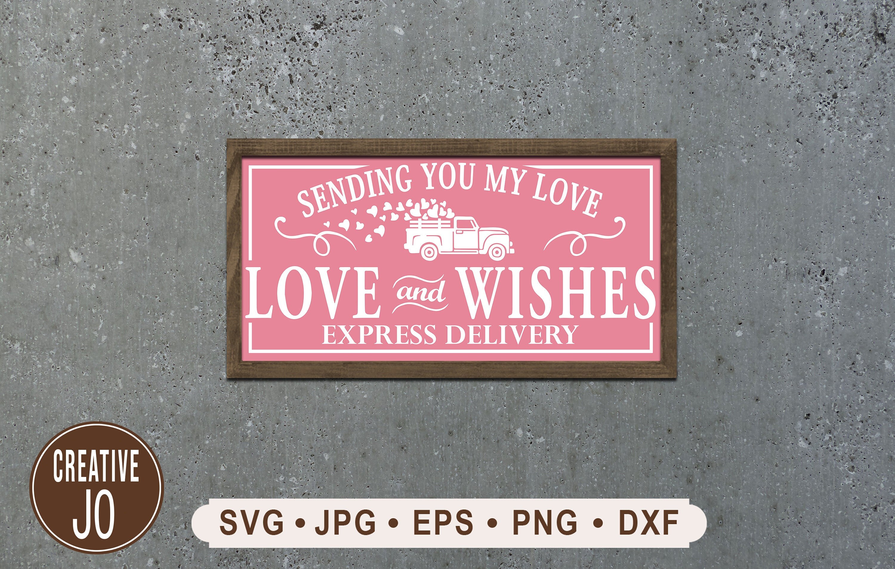 Sending You My Love Sign SVG Love and Wishes Sign Printable - Etsy