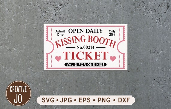 Kissing Booth Sign SVG Kissing Booth Sign Printable | Etsy