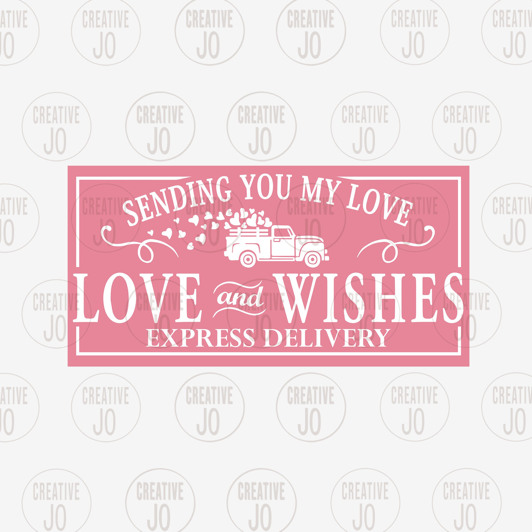 Sending You My Love Sign SVG Love and Wishes Sign Printable - Etsy