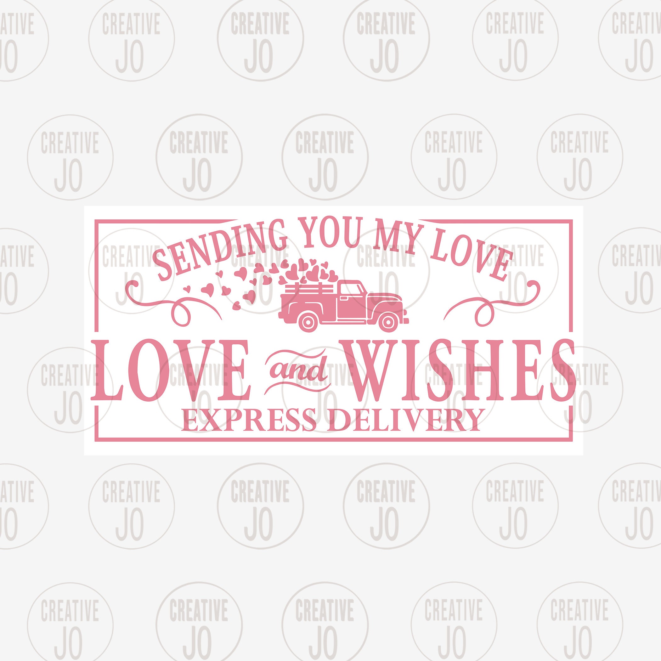 Sending You My Love Sign SVG Love and Wishes Sign Printable - Etsy