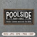 Pool Side Bar and Grill Sign SVG Poolside Sign SVG Bar and - Etsy