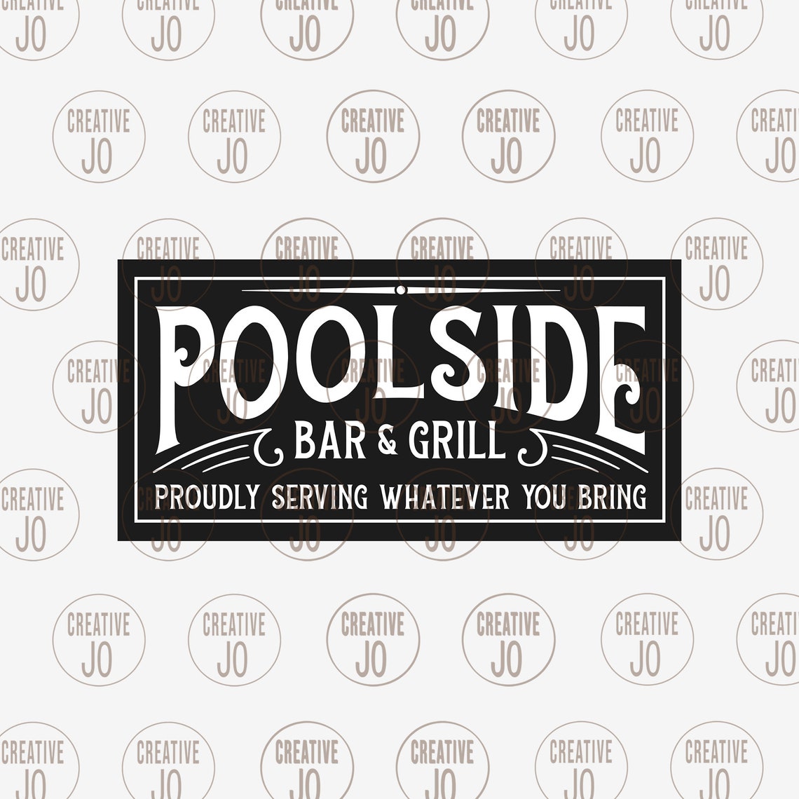 Pool Side Bar and Grill Sign SVG Poolside Sign SVG Bar and - Etsy