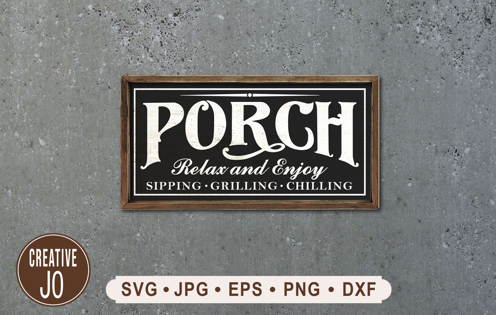 Porch Relax and Enjoy Sign Svg, Vintage Porch Sign, Sipping Grilling ...