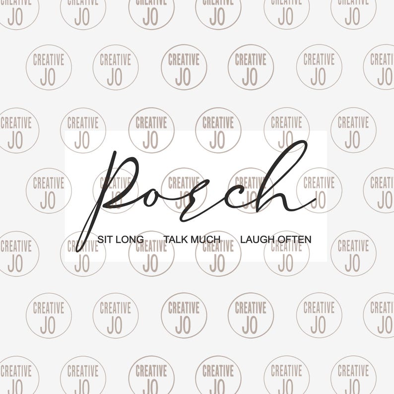Vintage Porch Sign SVG, Vintage Porch Sign, Sit Long Talk Much Laugh ...