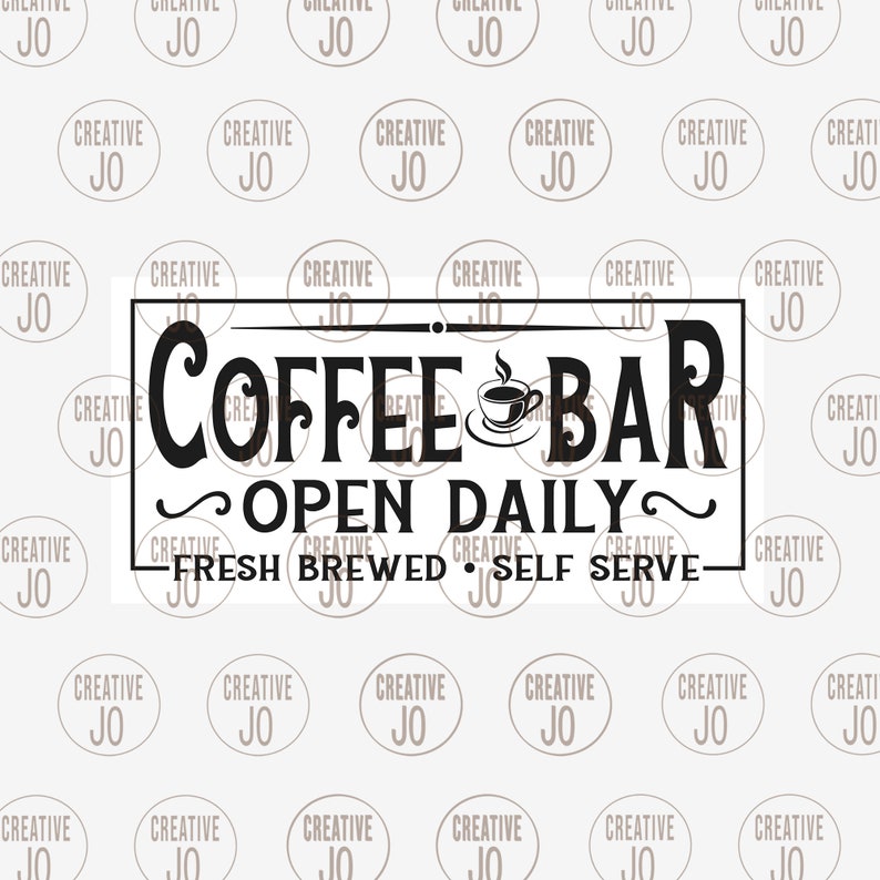 Coffee Bar Sign SVG Vintage Coffee Sign SVG Coffee Bar - Etsy