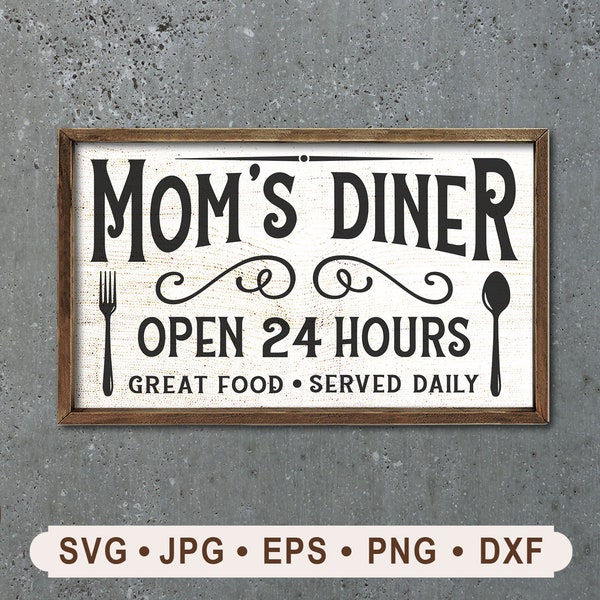 Diner Sign Svg - Etsy
