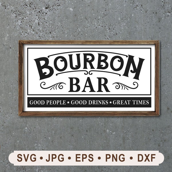 Bourbon Bar Svg - Etsy