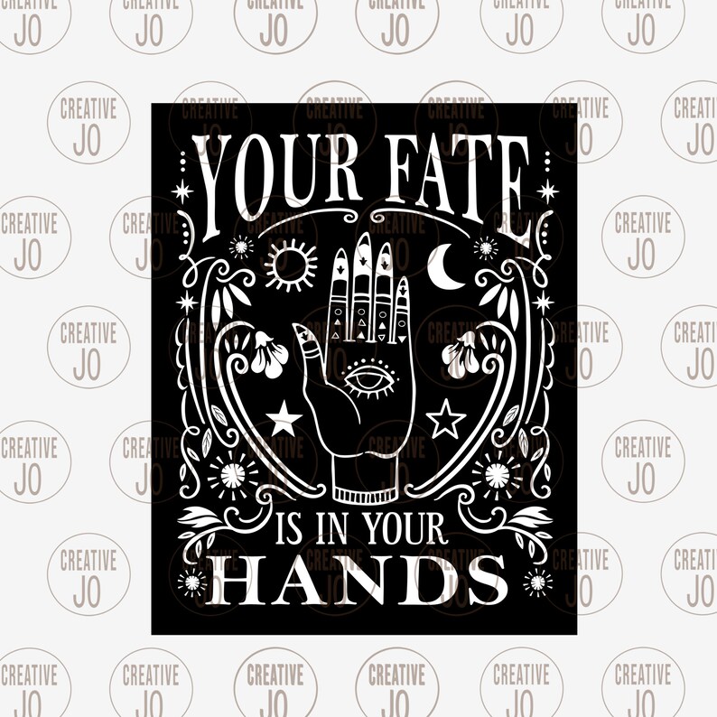 Your Fate is in Your Hand Sign Svg Vintage Halloween SVG - Etsy