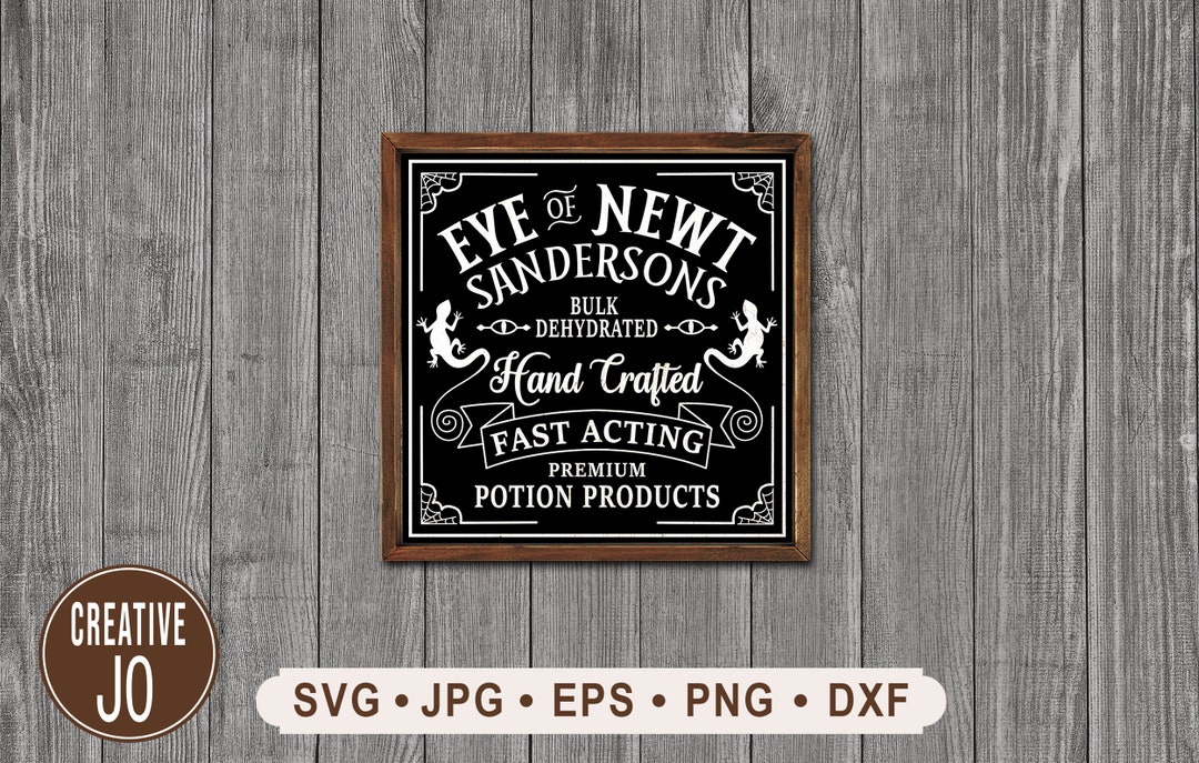 Eye of Newt Sign Svg, Vintage Halloween Svg, Eye of Newt Potion ...
