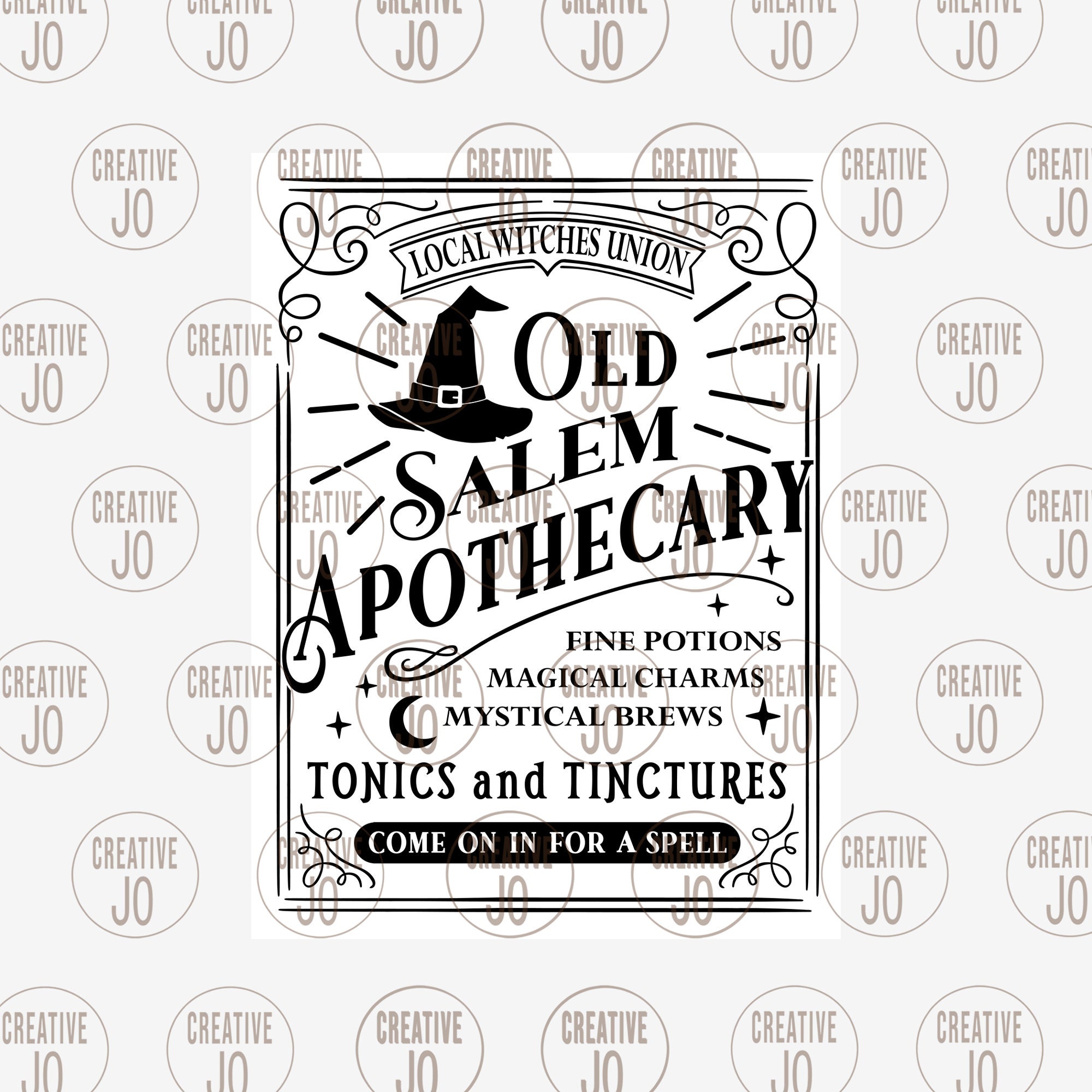 Old Salem Apothecary Sign Svg Vintage Halloween SVG - Etsy